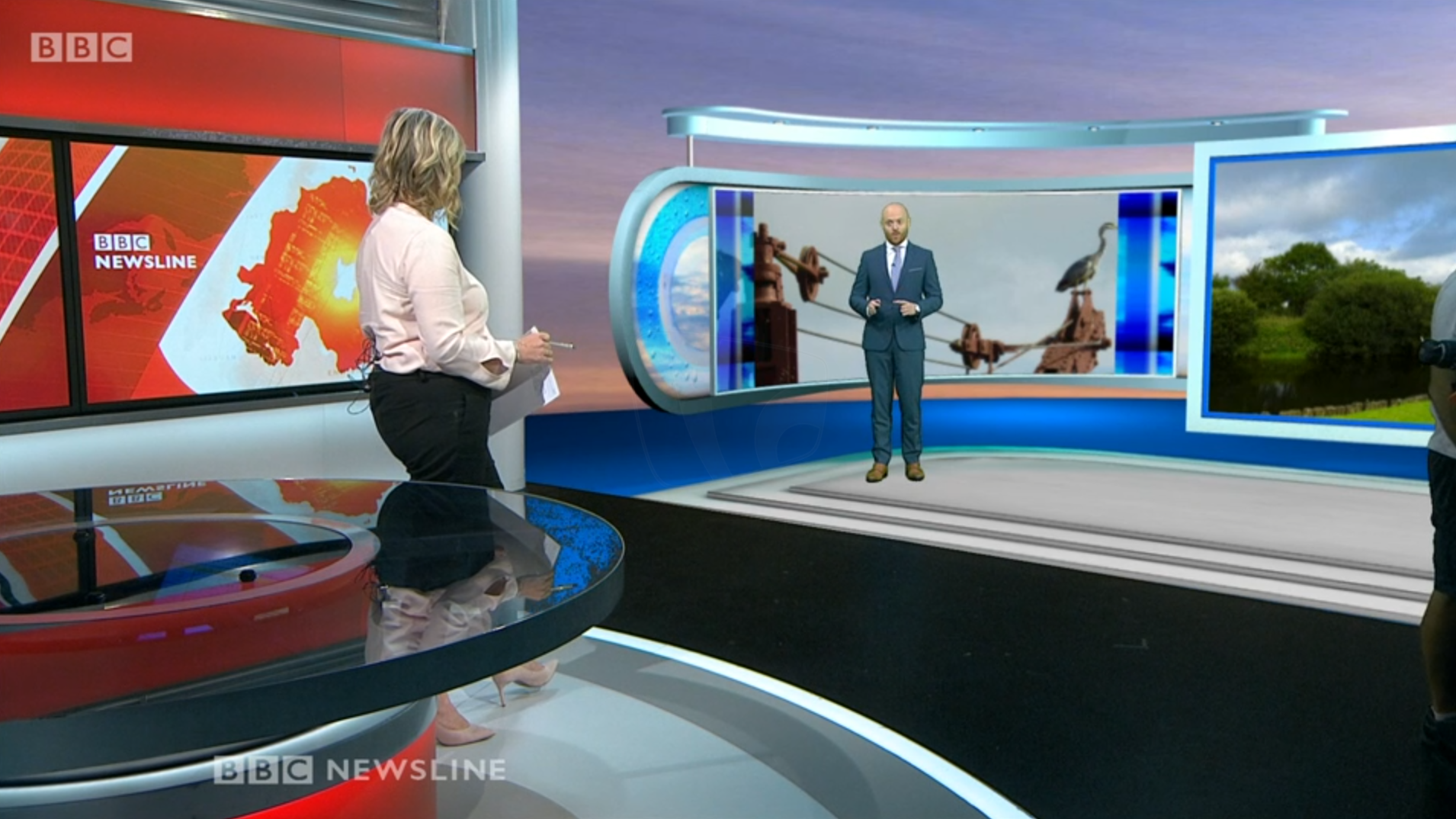 BBC Newsline: Reith and new virtual set - Clean Feed