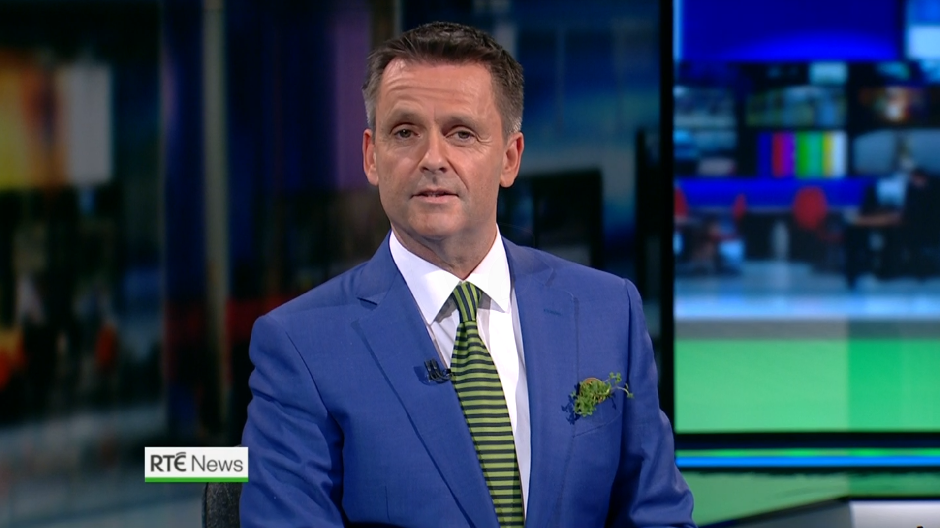RTÉ Six-One News gets green makeover for St Patrick's Day - Clean Feed