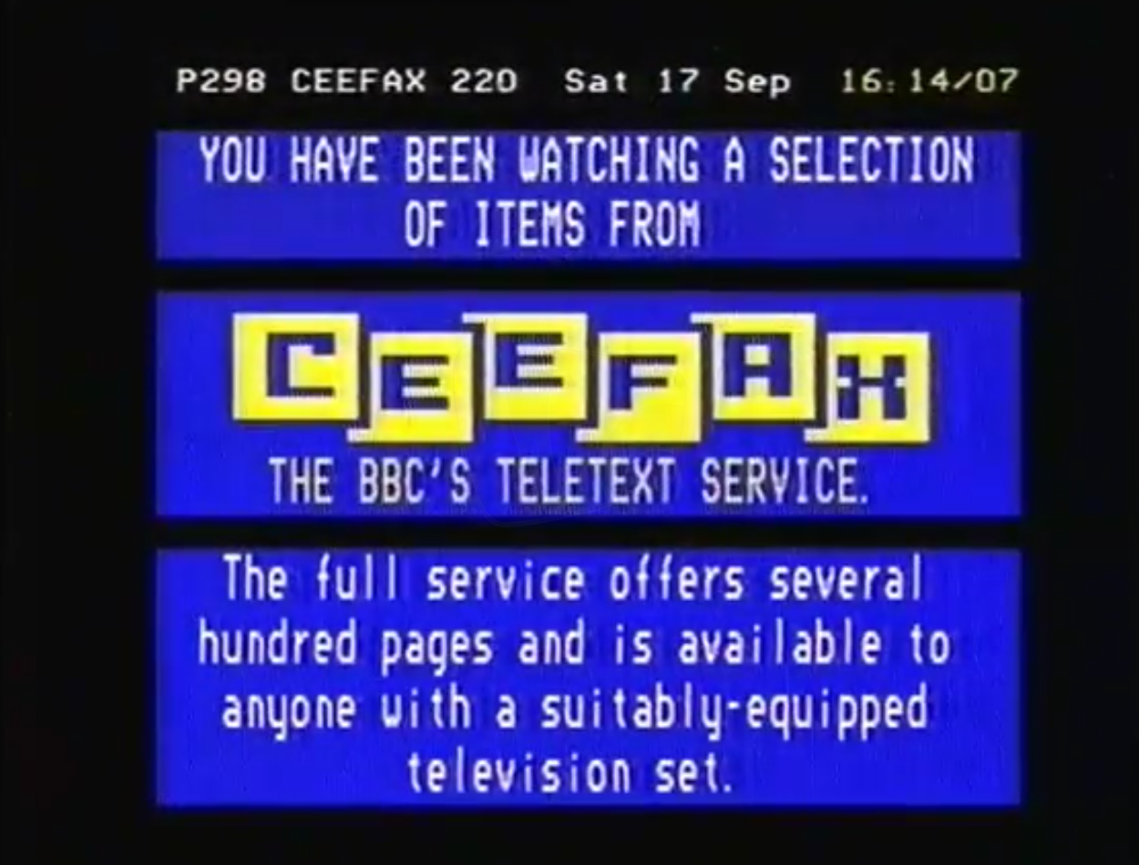 The history of Pages from Ceefax (part 2/3) - Rewind