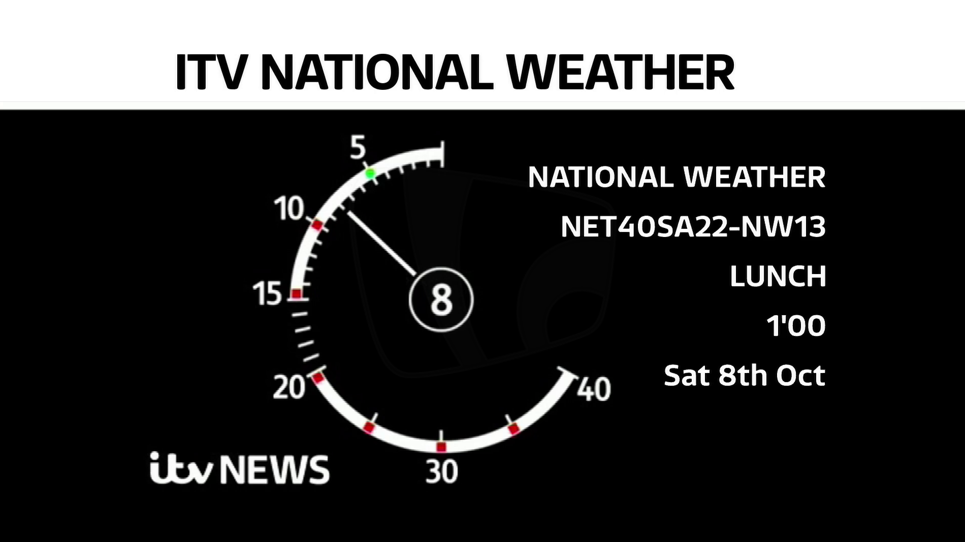 ITV Weather didn't predict a VT clock - Clean Feed